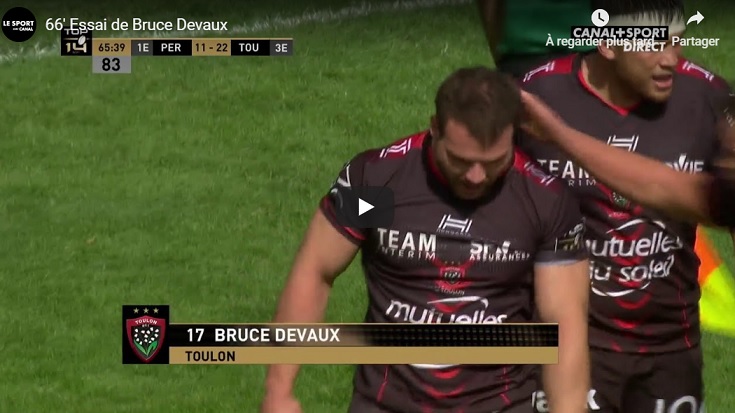 VIDÉO: Le magnifique essai de Bruce Devaux contre Perpignan ! - Blog RCT
