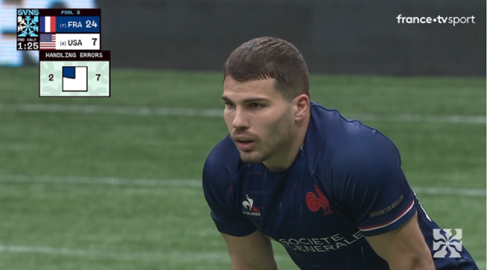 L’équipe de France à VII remporte son match contre les USA avec Antoine ...