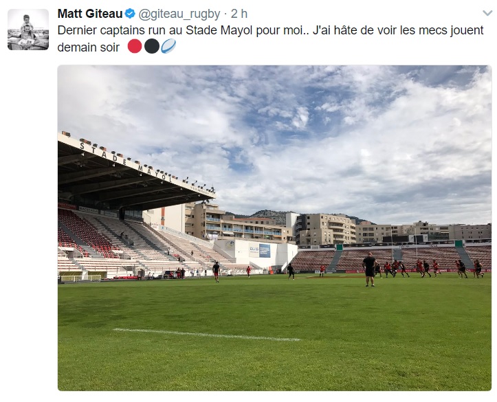Photo: Matt Giteau profite une dernière fois du Stade Mayol avant de ...
