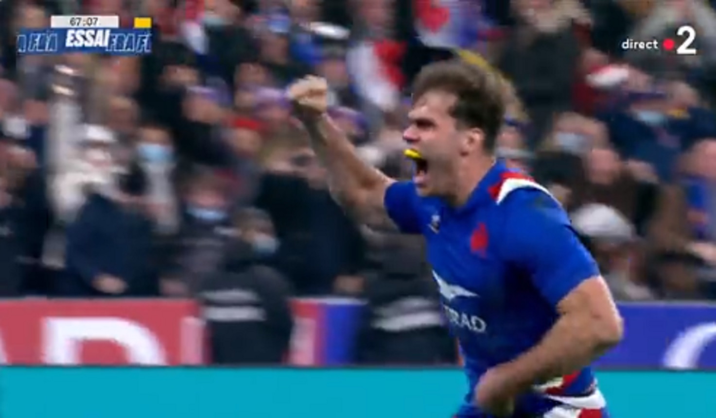 Damian Penaud a désormais marqué contre toutes les nations du Tournoi ...